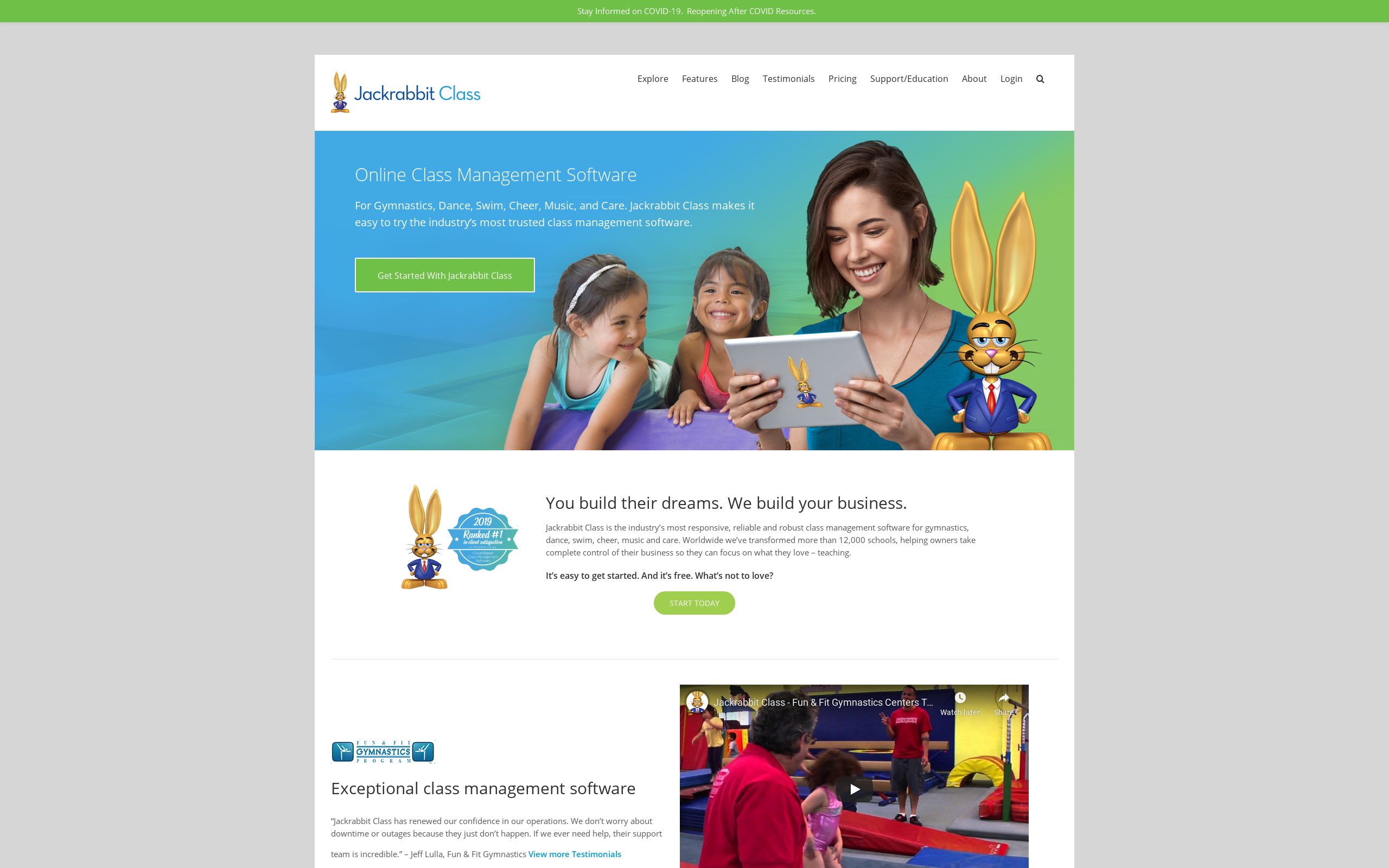 Technologies used on jackrabbitclass.com - Aftership